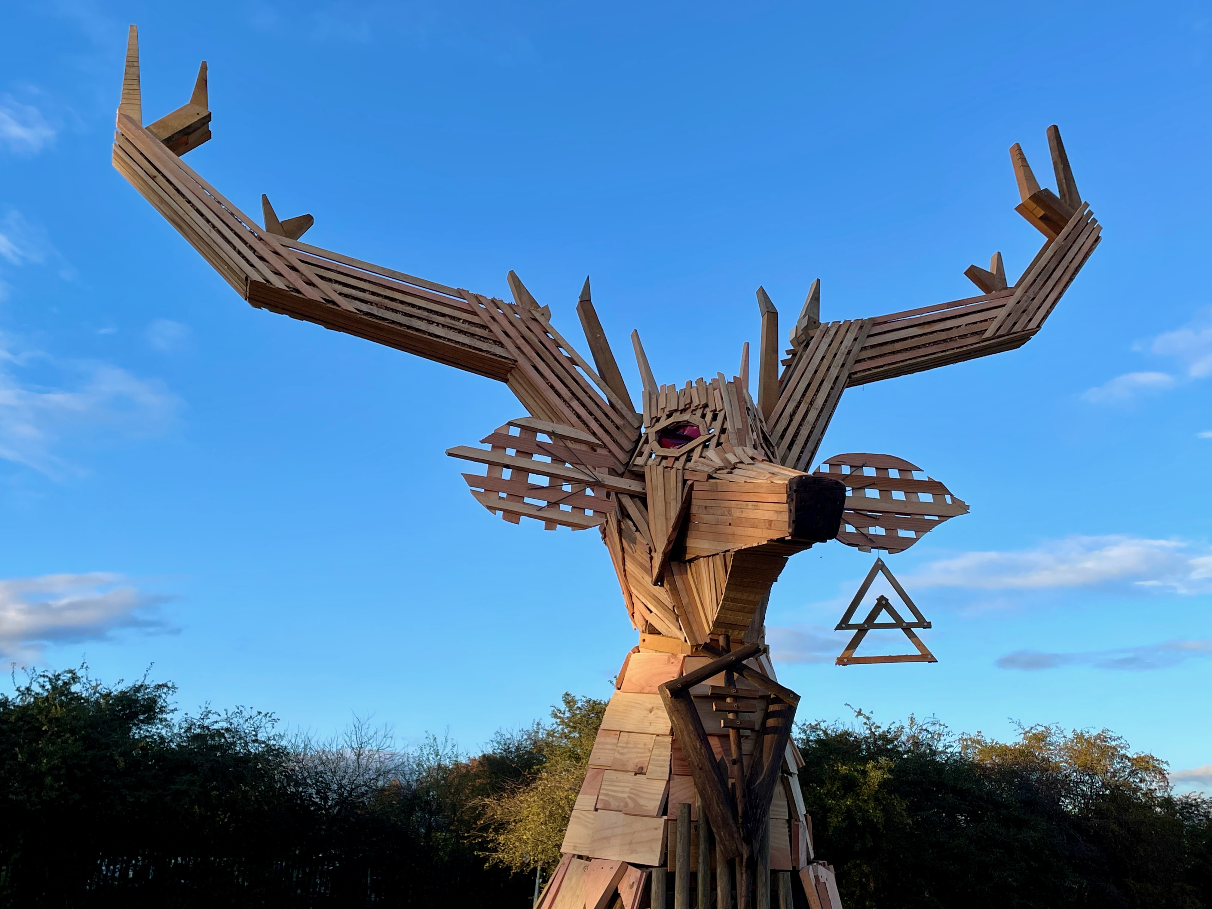 The Stag of the Manor, Fire Sculpture for community Bonfire Event ...